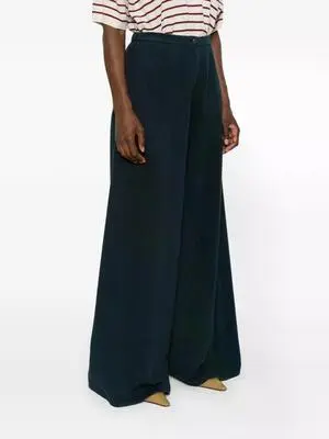 FORTE_FORTE Navy Cotton Palazzo Pants
