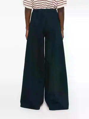 FORTE_FORTE Navy Cotton Palazzo Pants