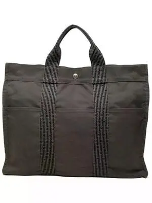 Hermès 1990-2010 Canvas Herline Mm Tote Bag - Grey