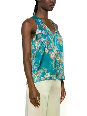 FORTE_FORTE Floral-print Sleeveless Top