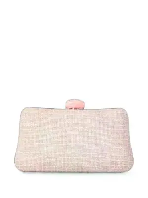 TWENTY FOURHAITCH Citara Tweed Clutch Bags - Pink