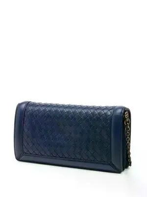 Bottega Veneta 2012-2026 Nappa Intrecciato Olimpia Knot Crossbody Bag - Blue
