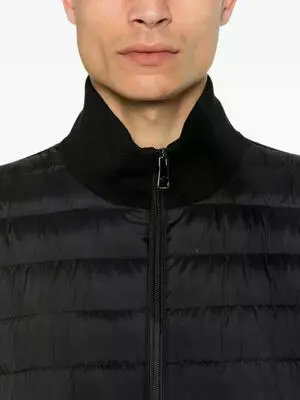 Paul & Shark Quilted-panel Zip-up Sweater