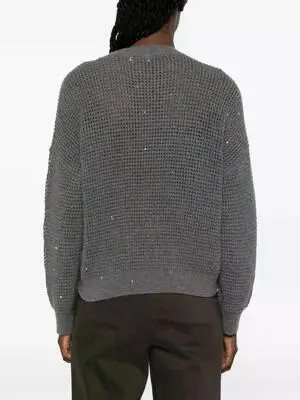 Peserico Open-knit Sequin Embellished Sweater