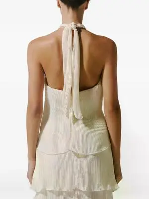 BAOBAB Lira Pleated Asymmetrical Blouse - White