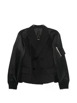 Sacai Double-breasted Jacket - Black