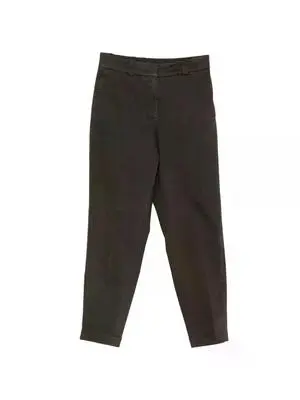 Peserico Cropped Trousers With Turned-up Hems - Brown