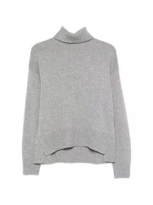 Peserico Turtleneck Ribbed-trim Sweater - Grey