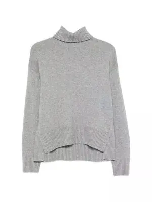 Peserico Ribbed-trim Turtleneck Sweater - Grey