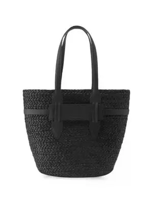Helen Kaminski Woven Raffia Tote Bag - Black