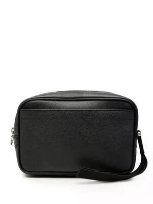LOUIS VUITTON 2002 Taiga Pochette Kaluga Clutch Bag - Black