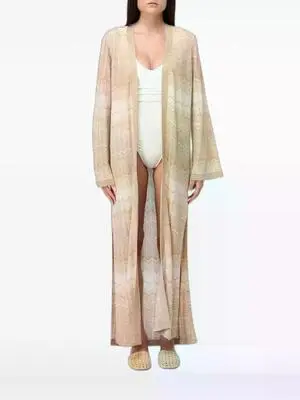 MC2 SAINT BARTH Zig-zag Knit Cardigan - Neutrals