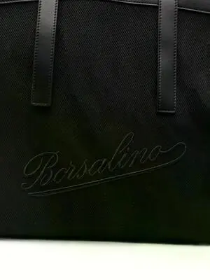 Borsalino Embroidered Logo Tote Bag