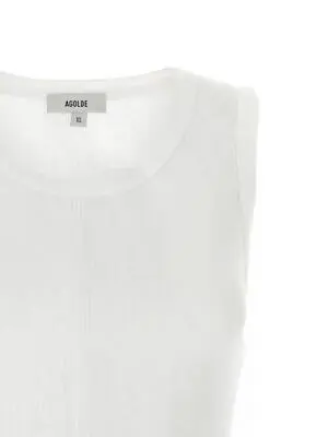 AGOLDE Poppy Fine-ribbed Tank Top - White