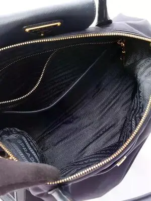 Prada 2010-2026 Saffiano Trimmed Tessuto Satchel