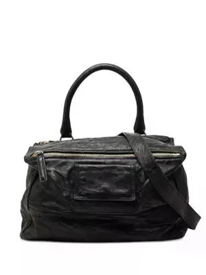 Givenchy 2010-2026 Medium Leather Pandora Satchel - Black