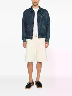 Kenzo Signature Utility Logo-embroidered Denim Jacket - Blue