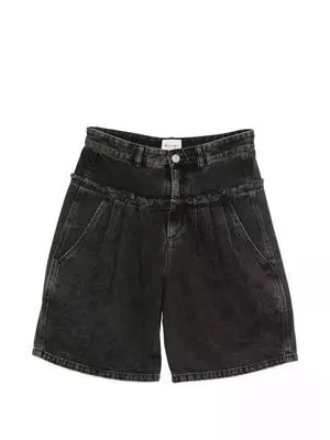 MARANT ETOILE Frayed-detail Denim Shorts - Black