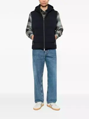 Paul & Shark Zip-fastening Hooded Gilet - Blue
