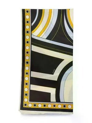 La DoubleJ Geometric-print Cotton Pareo