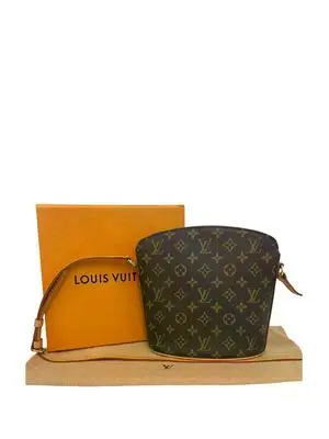 LOUIS VUITTON 2001 Monogram Drouot Crossbody Bag - Brown