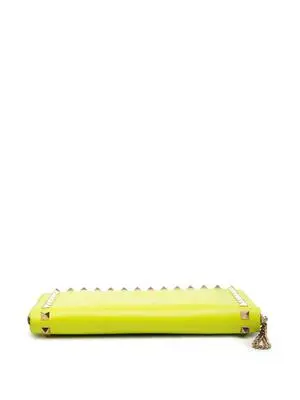 Valentino Garavani 2018-2026 Leather Rockstud Zip Around Wallet Long Wallets