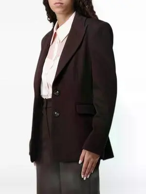 HANITA Single-breasted Peaked-lapel Blazer - Brown
