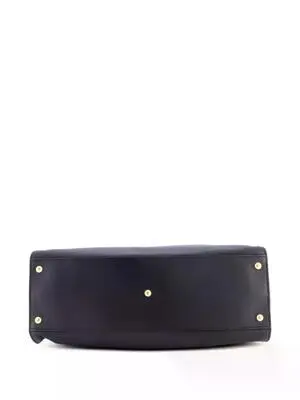 Fendi Peekaboo Rigid Leather Satchel - Black