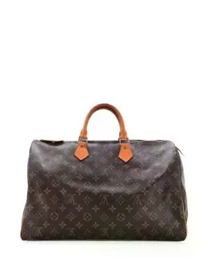 LOUIS VUITTON Speedy Handbag Monogram Canvas 40 Satchel - Brown