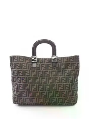Fendi 2000-2010 Zucca Canvas Tote Bag - Brown