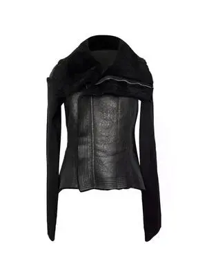 Rick Owens Naska Asymmetric Shearling Jacket