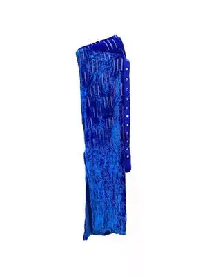 Off-White Shibori Velvet Maxi Dress