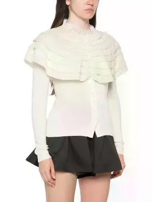 Sea Wanda Lace-trimmed Cardigan - Neutrals
