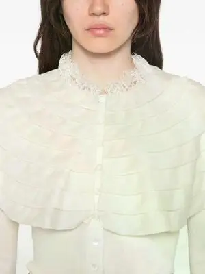 Sea Wanda Lace-trimmed Cardigan - Neutrals
