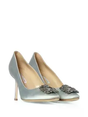 Manolo Blahnik Hangisi Jewel-buckle Pumps
