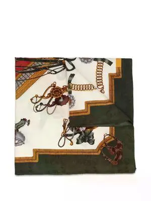 Vintage Equestrian-print Scarf