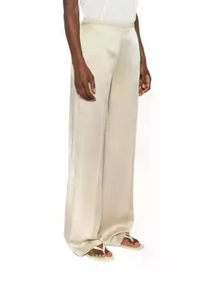FORTE_FORTE Satin-finish Palazzo Pants - Neutrals