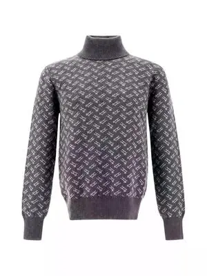 Herno Monogram-pattern Sweater - Grey