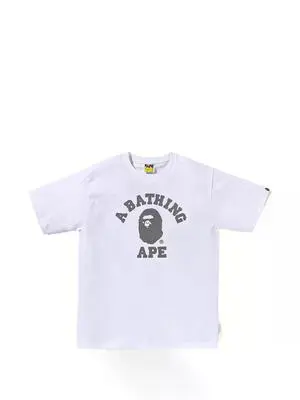 A BATHING APE Reflective College T-shirt - White