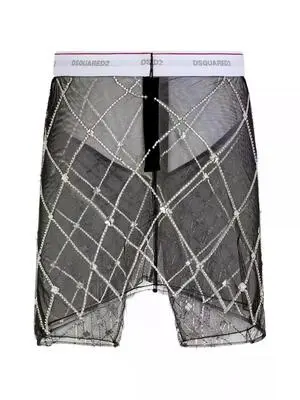 Dsquared2 Jewel-embellished Tulle Mini Skirt
