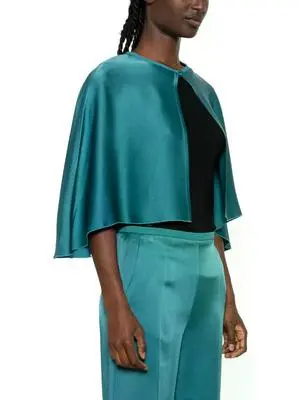 FORTE_FORTE Satin-finish Cape-style Top