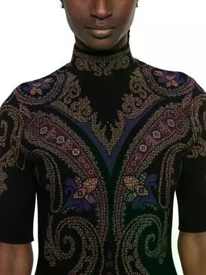 Etro Paisley-pattern Mock-neck Midi Dress