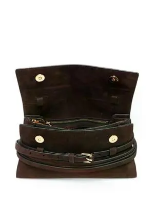 Moschino Suede Buckle Detail Clutch Bag