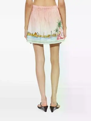 Casablanca Ethereal Graphic-print Mini Skirt
