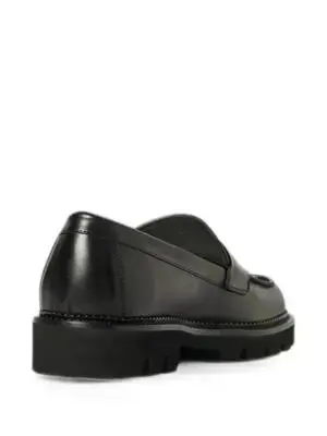 COLLEGIUM Cleated Sole Leather Loafers