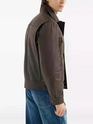 Brunello Cucinelli Nappa Leather Thermore® Padded Jacket - Brown