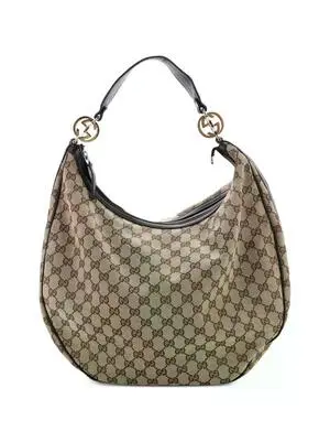 Gucci Twins Gg Canvas Large Hobo Bag - Brown