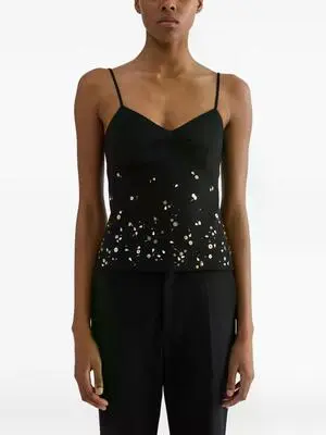 JIL SANDER Embellished V-neck Top
