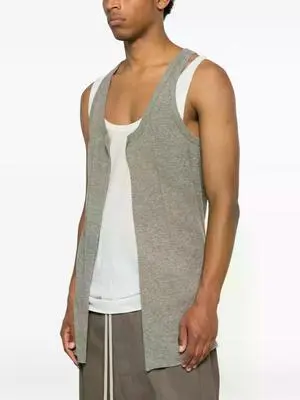 Rick Owens Open-front Longline Gilet
