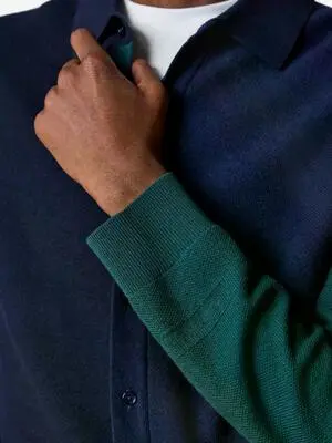 Paul Smith Colour-block Button-up Shirt - Blue